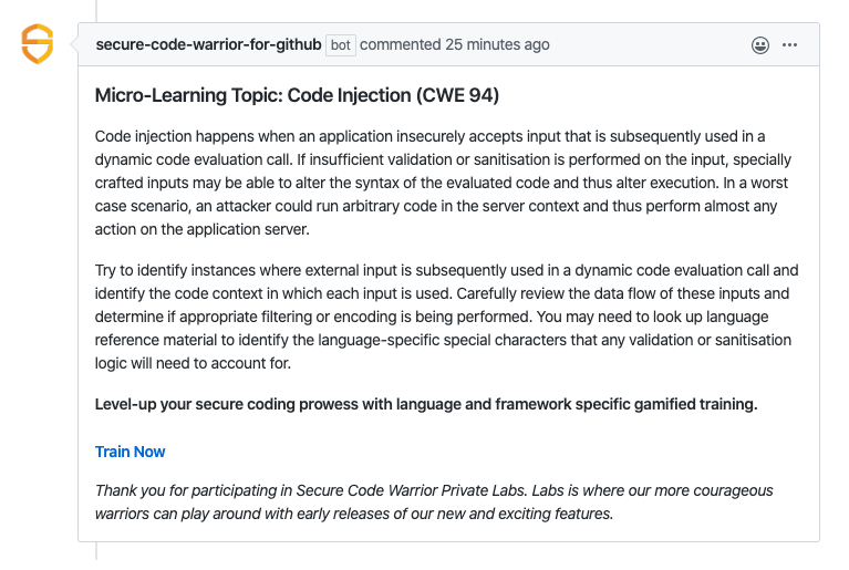 Github Apps Secure Code Warrior For Github · Github 0901